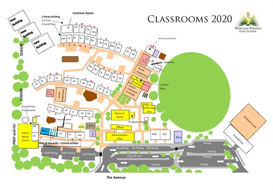 School grounds and classrooms